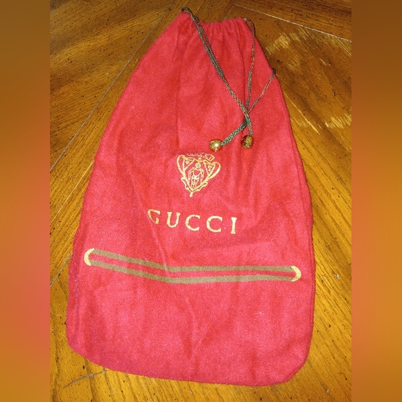 Gucci | Bags | Gucci Red Cotton Vintage Drawstring Dustbag | Poshmark